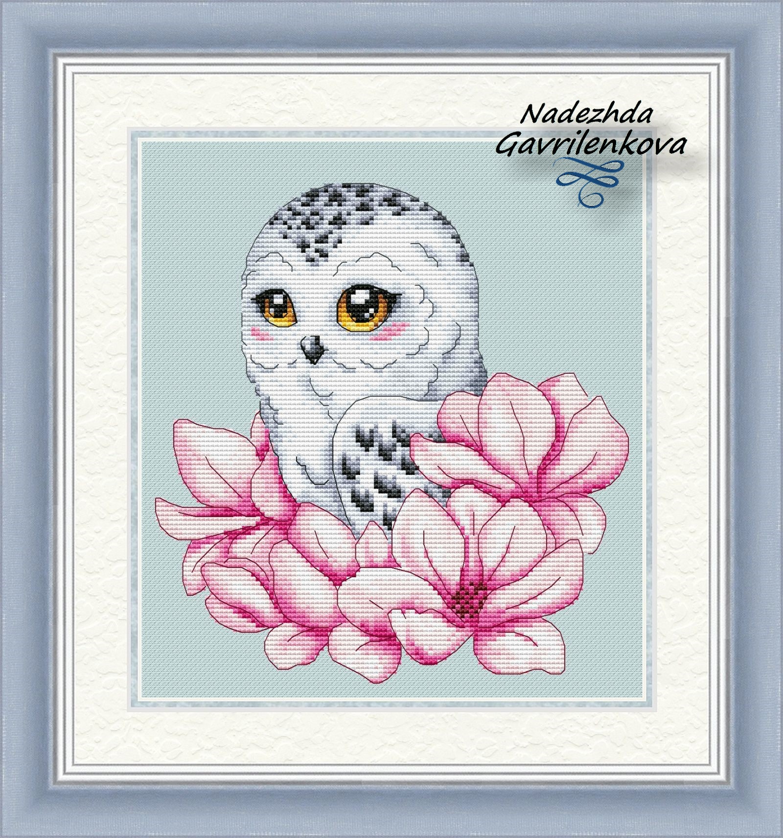 Nadezhda Gavrilenkova Owl-Baby Chart Hard Copy - JK's Cross Stitch Supplies