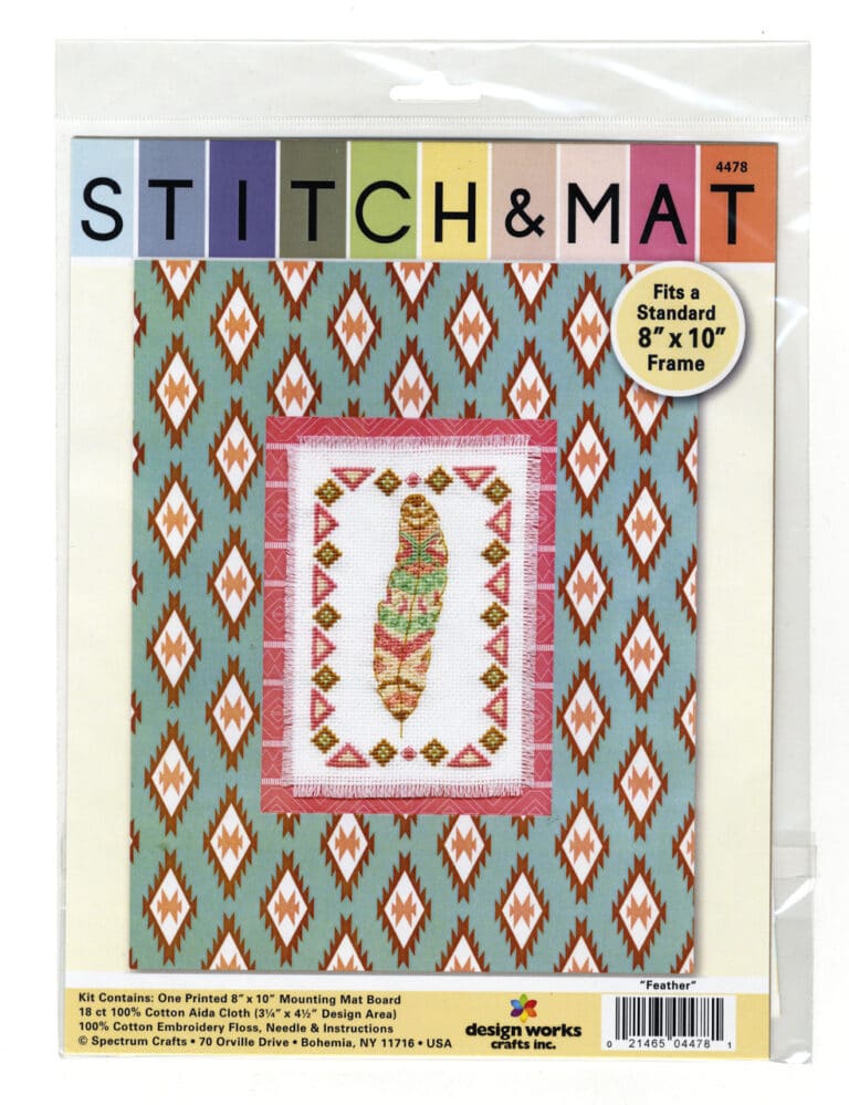 FEATHER Cross Stitch & Mat #4478 by Design Works Crafts Inc (Further ...
