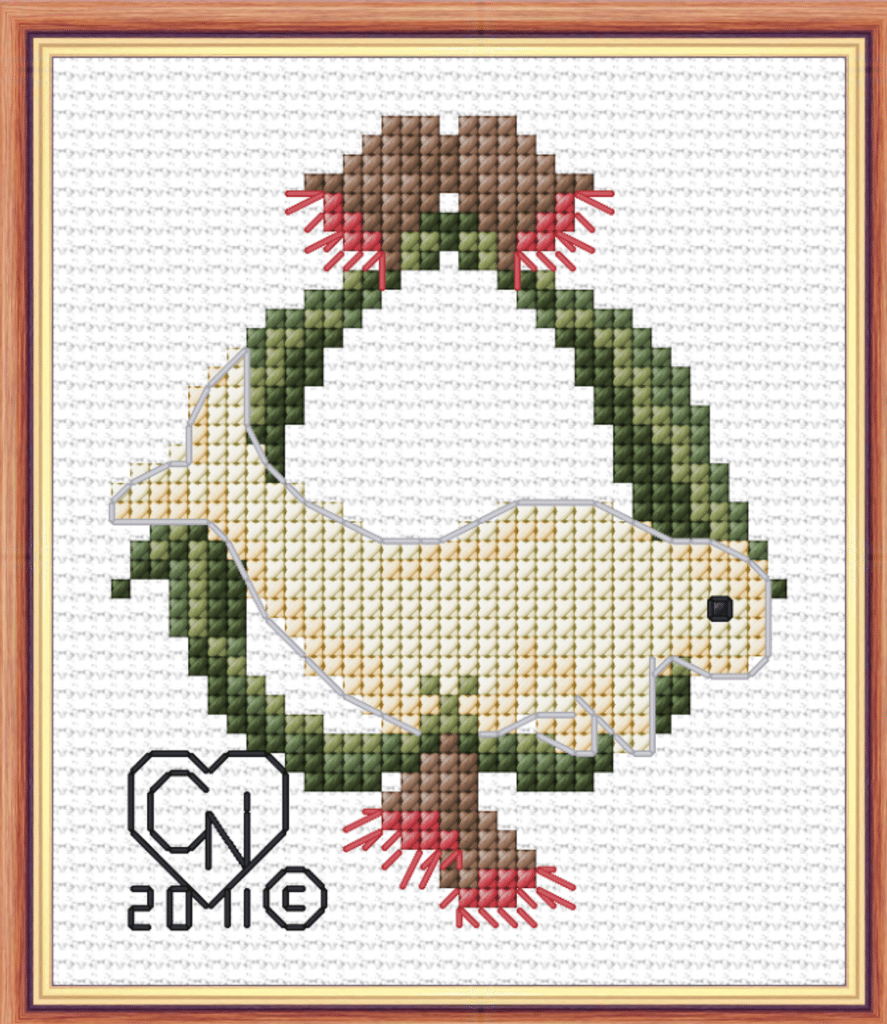 Gumleaf Ornies - Dugong - JK's Cross Stitch Supplies