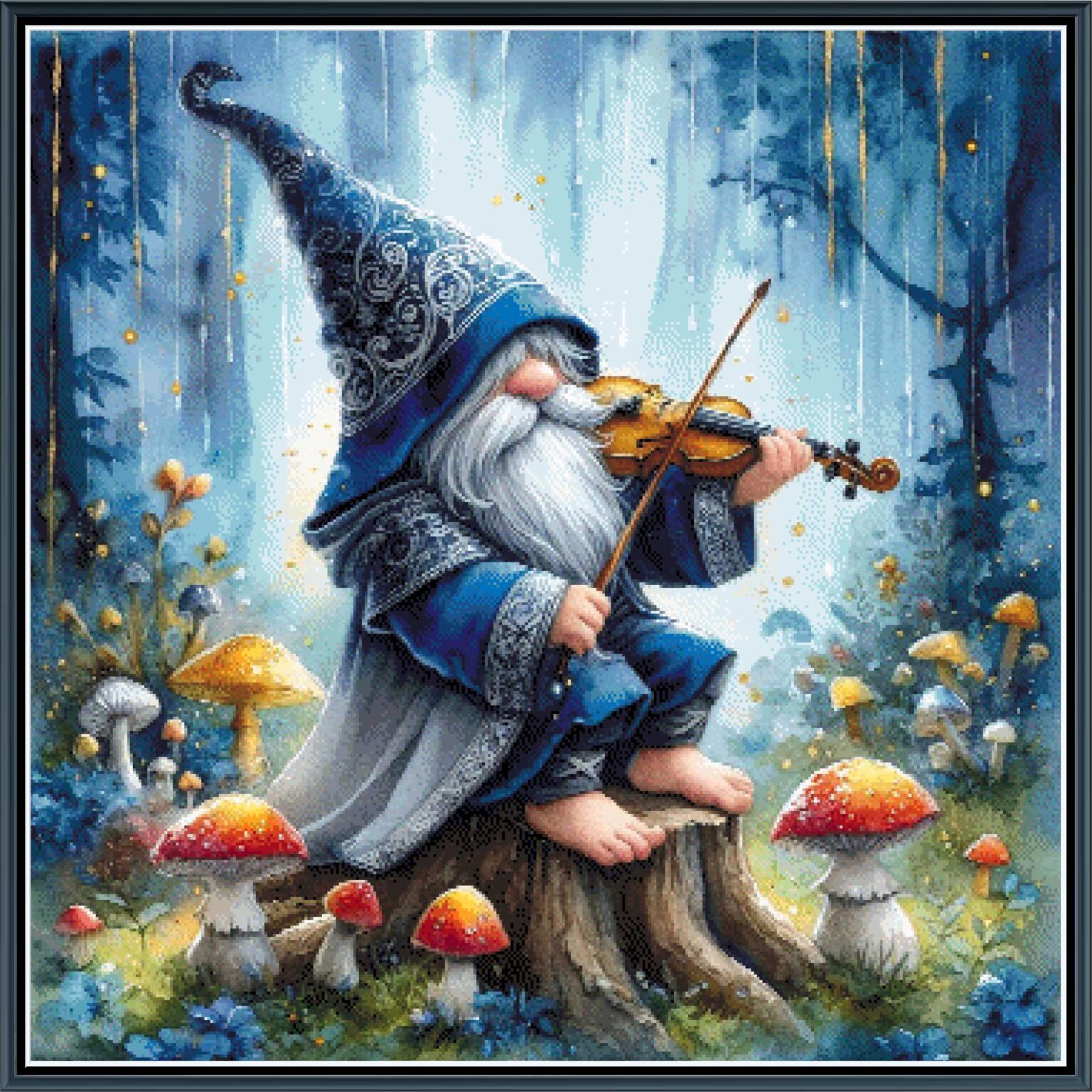 Watercolor Gnome 2 Wattobiz Cross Stitch Chart PDF - JK's Cross Stitch ...