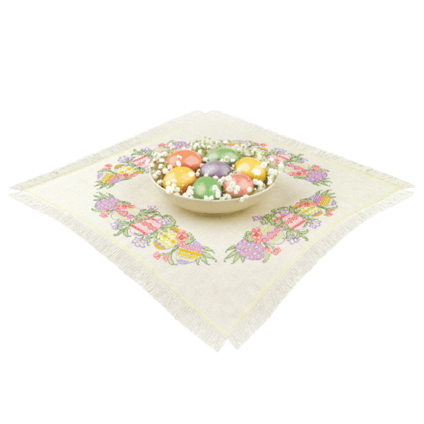 Riolis 2322 Easter Joy Table Topper Cross Stitch Kit with Aida fabric ...