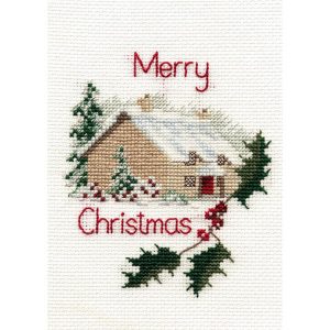 Bothy Threads DWCDX26 Christmas Card Christmas Cottage Cross Stitch Kit ...