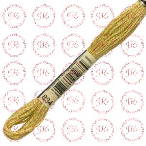 DMC 6 stranded Art.117 834 Golden Olive - Very Light - JK's Cross ...