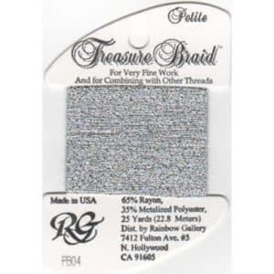 Rainbow Gallery Petite Treasure Braid PB04 Silver - JK's Cross Stitch ...