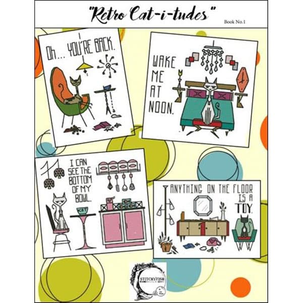 StitchyFish Designs Retro Catitudes 1 Cross Stitch Chart Hard Copy - JK ...