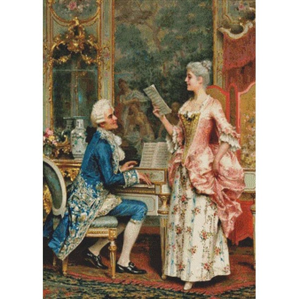 X-Squared The Singing Lesson Cross Stitch Chart Hard Copy - JK's Cross ...